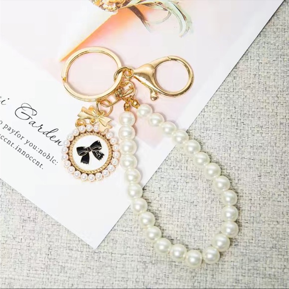 Accessories | Luxury Pearl Bow Keychainbag Charm | Poshmark